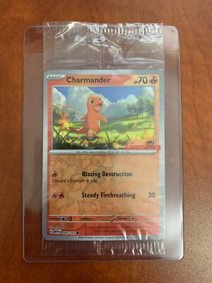 Charmander 004/165 - Gamestop Stamped 151 Promo Reverse Holo Card ...