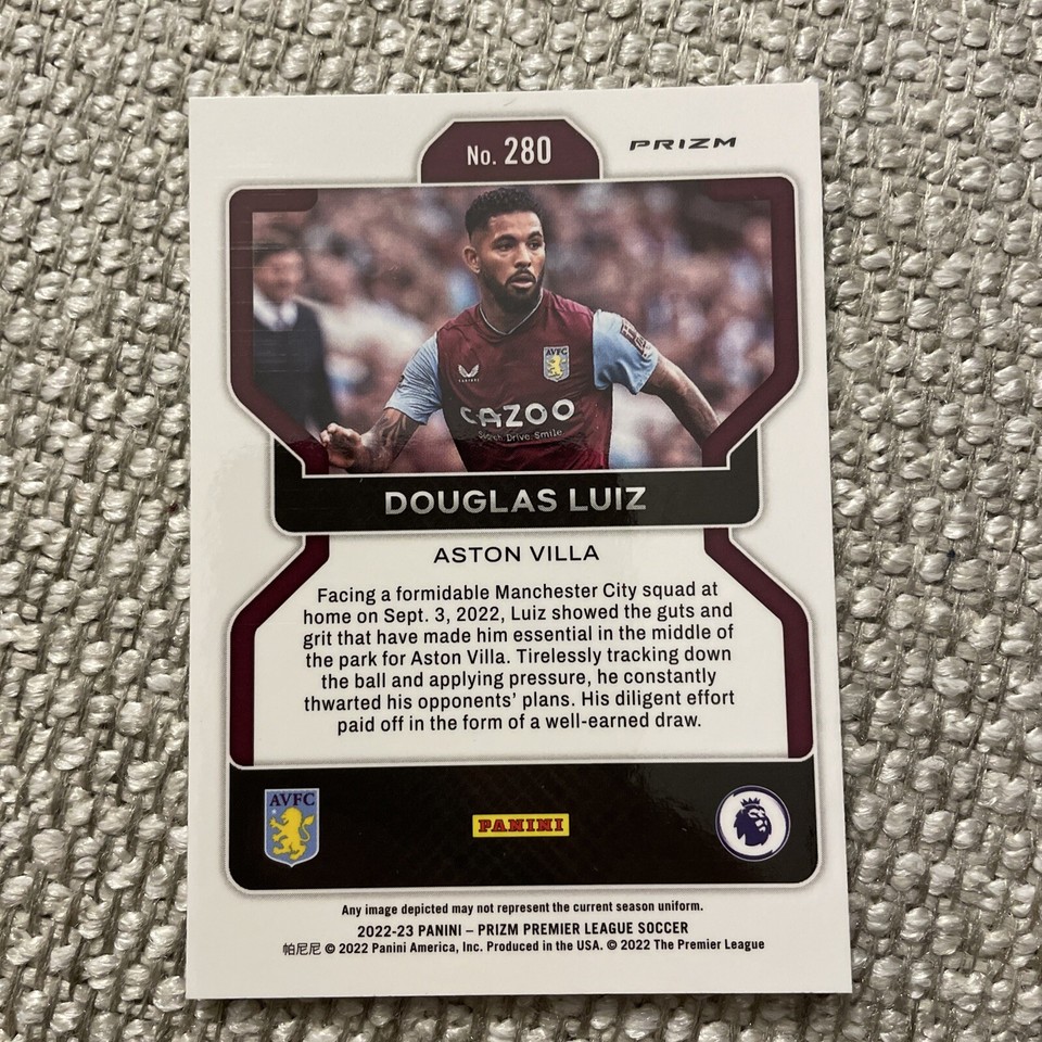 2022-23 Prizm Premier League EPL Mojo #280 Douglas Luiz - Aston Villa ...