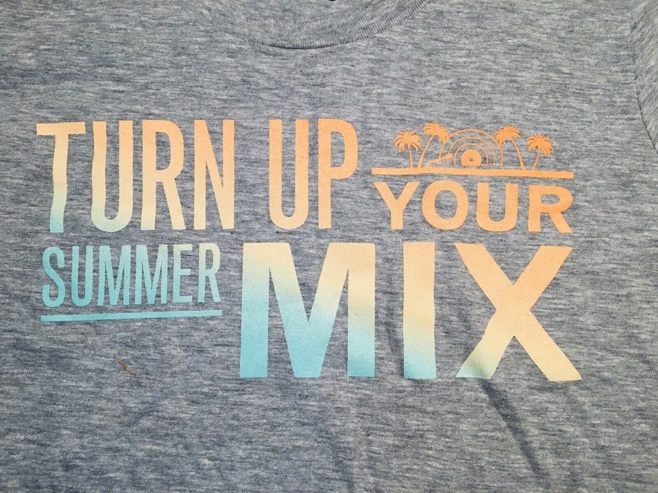 Bacardi Rum T-Shirt Fitted TURN UP YOUR SUMMER MIX Small NEW Short ...