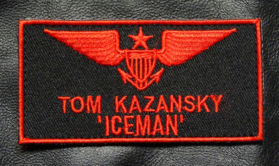 ICEMAN NAME TAG 3.5 INCH HOOK PATCH | eBay