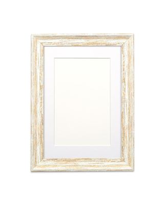 Vintage Distressed Wood Effect Picture/Photo/Poster Frame Bespoke Mount ...