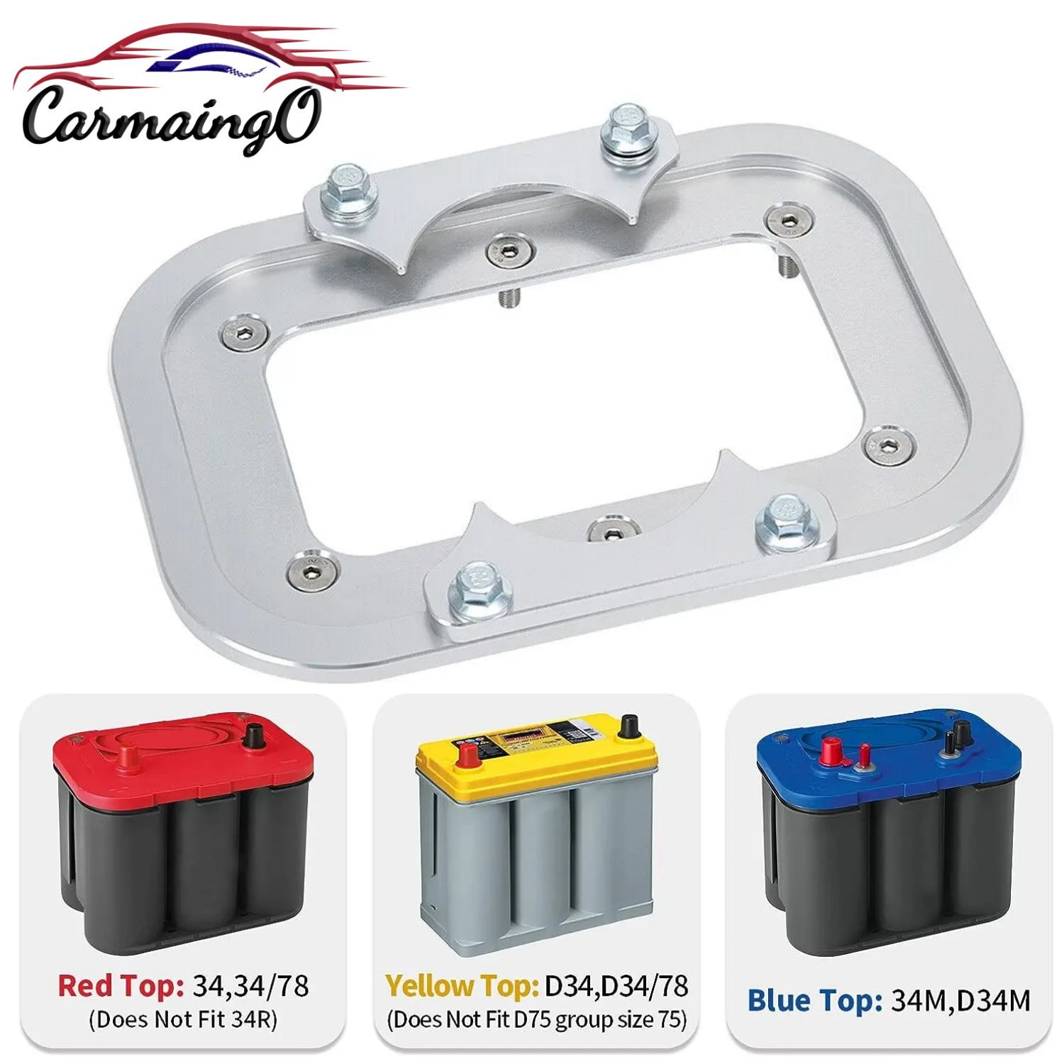 Aluminum Battery Mounting Tray Kit Hold Down Relocation Bracket for ...
