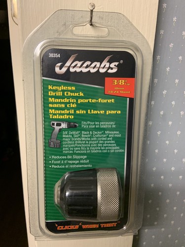 Jacob’s 3/8” Keyless Drill Chuck Replacement For Dewalt Milwaukee ...