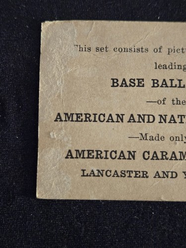 Very Rare 1922 E121 American Caramel Series of 120 Elmer Smith Baseball ...