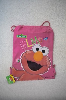 SESAME STREET - ELMO - PINK DRAWSTRING BAG BACKPACK-NEW | eBay