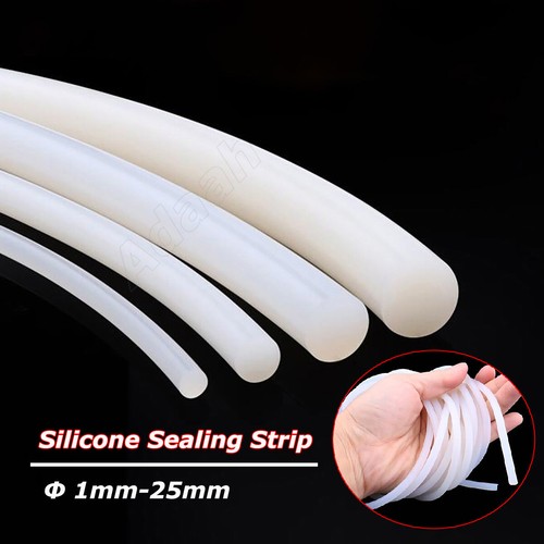 Silicone Rubber Sealing Strip Solid Round Seal Bar Ø1mm-25mm O Ring ...