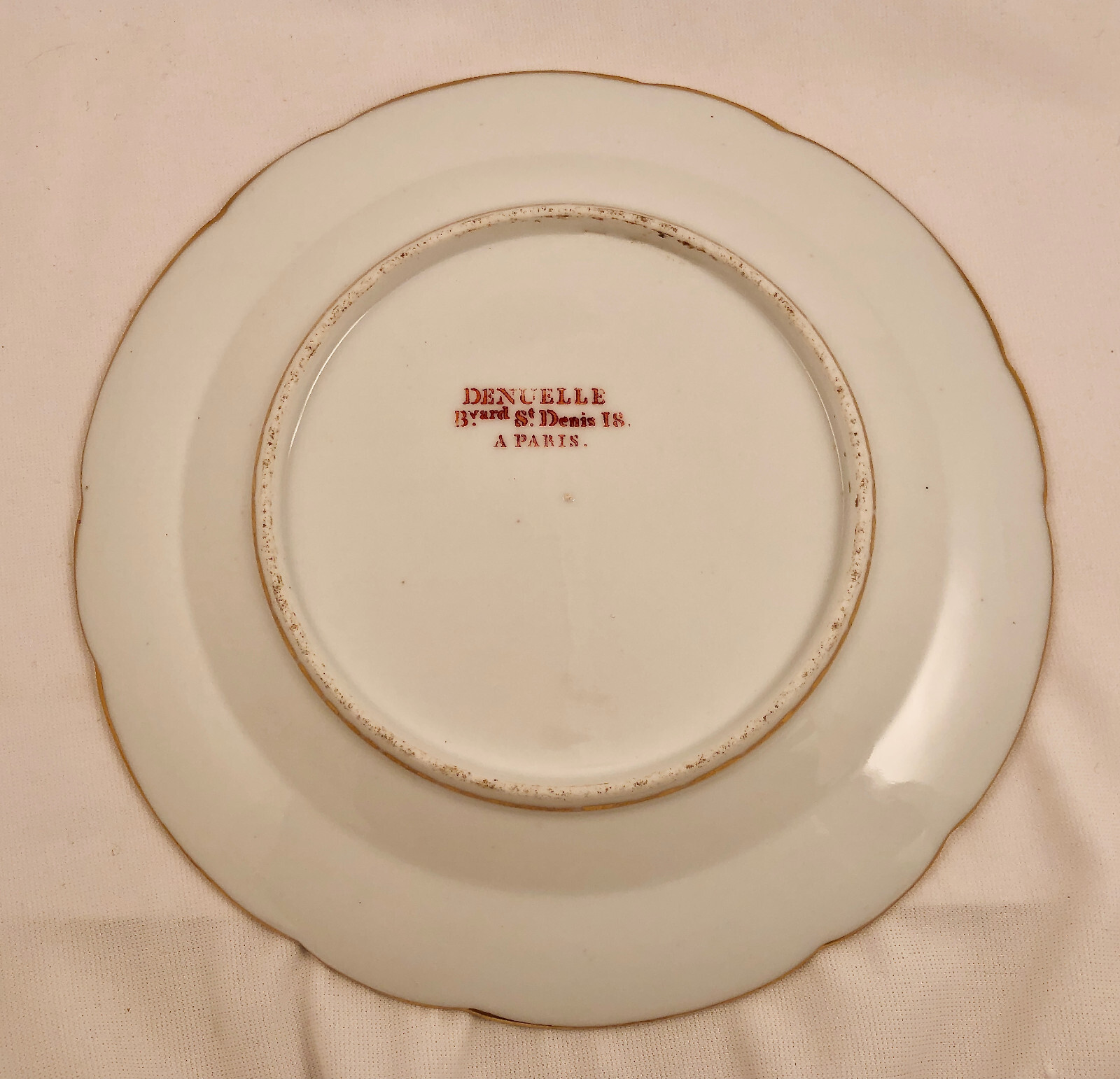 Denuelle Paris Porcelain Cabinet Plate, Hand Painted Floral, C. 1840s ...