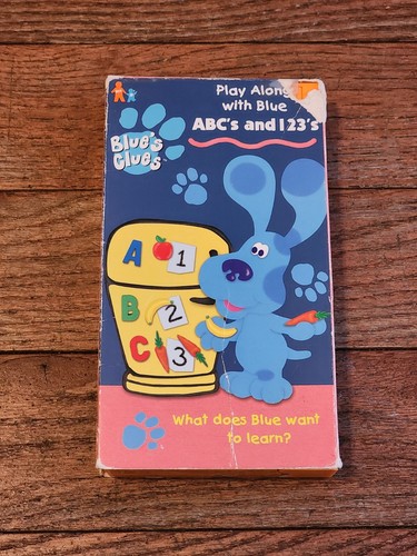 Blue's Clues ABC's & 123's VHS Tape 1999 Viacom Nickelodeon Orange | eBay