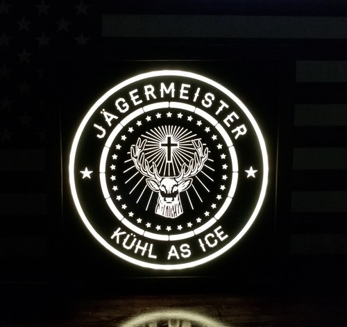 Custom Jagermeister LED Sign Personalized, Home bar pub Sign, Lighted ...