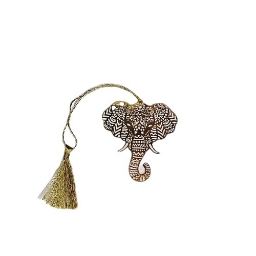 New Designer Bookmark Elephant-Face & Owl in Brass Metal Premium Golden ...