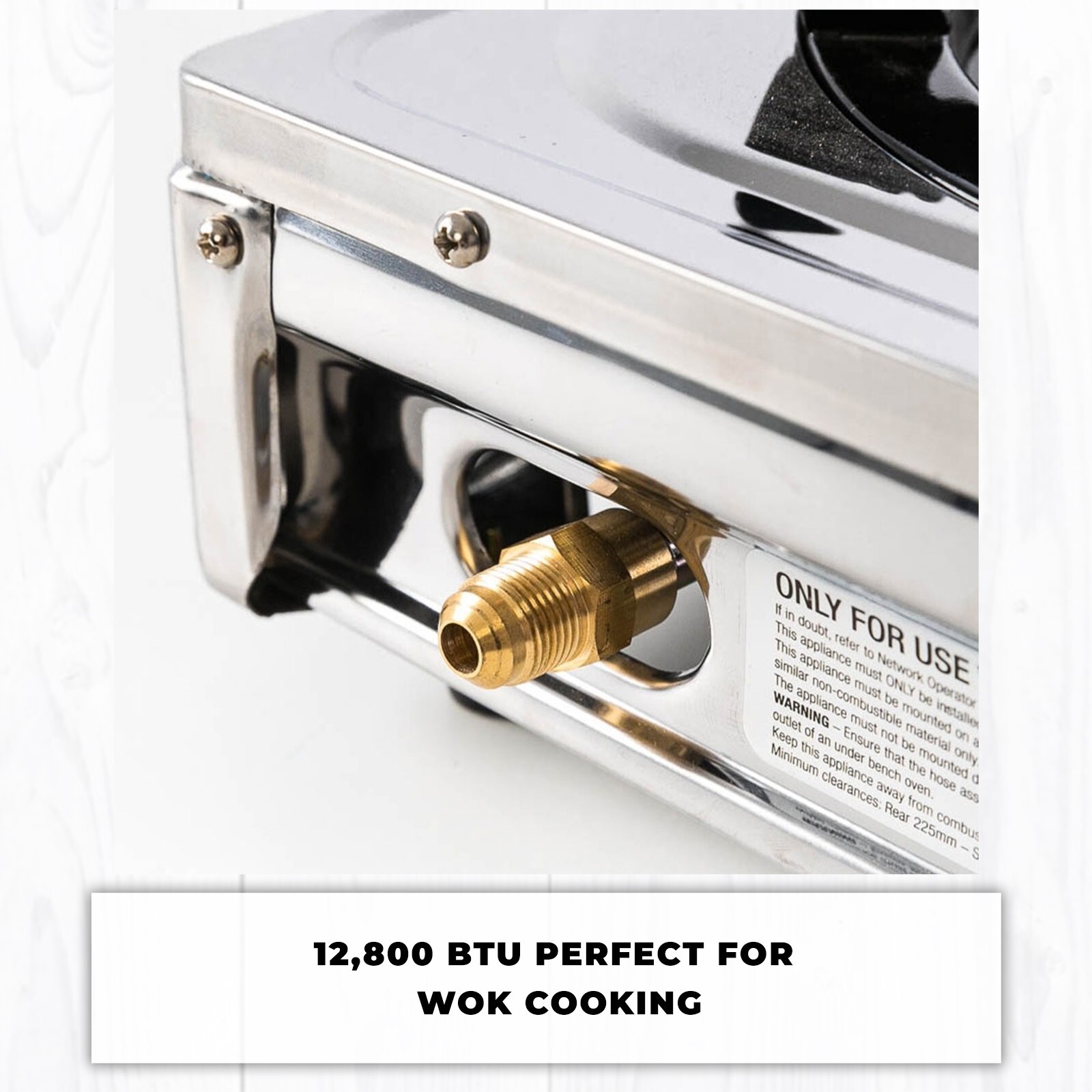 Portable Wok Stove Bench Top Cooker Camping Cooking Piezo Ignition ...