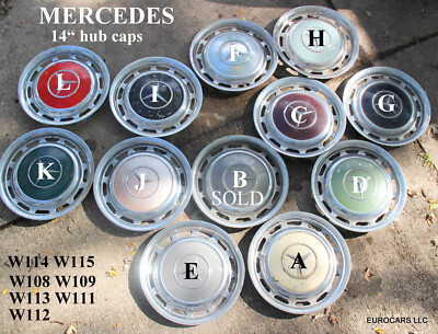 Mercedes Hub Cap 280SL 280SE 22Ose W115 W114 R107 W108 W109 60's 70's ...