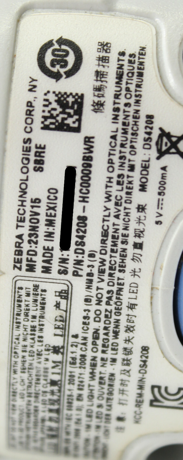 Lot of 11 Motorola / Zebra DS4208 Barcode Scanner DS4208-HC0009BWR | eBay