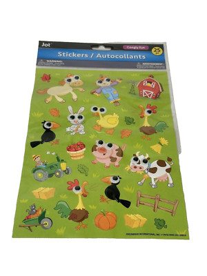 JOT 25 stickers googly eye crafts scrapbook art FARM | eBay