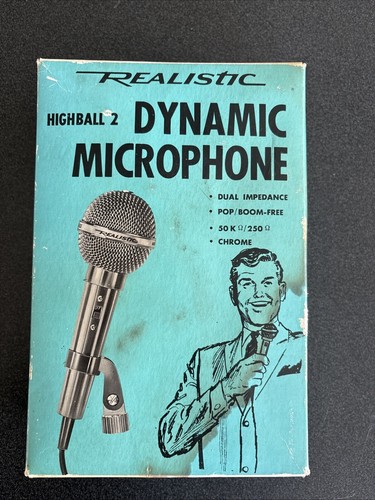 Realistic Highball-2 Dynamic Microphone 33-985 Dual Impedance 50k/250k ...