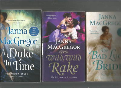 JANNA MacGREGOR ( 3PB) BAD LUCK BRIDE +WILD,WILD RAKE+DUKE IN TIME (ROM ...