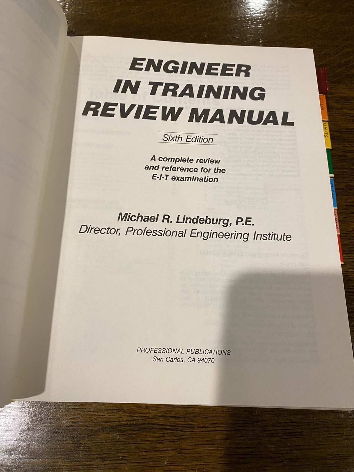 ENGINEER IN TRAINING REVIEW MANUAL (EIT) 6th Edition Professional ...