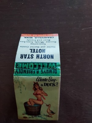 Vintage Risqué Matchbook–Wanta Buy a Duck? Pin-Up Girl – North Star ...