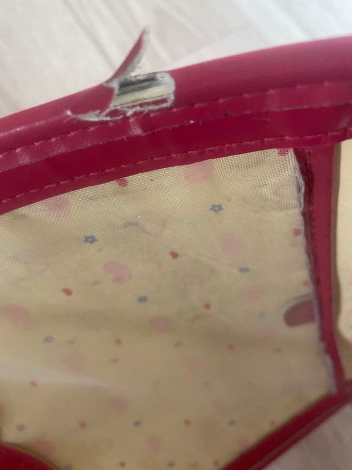 Angel Hane Lovepi School Bag Black with Heart Embroidery, Used, Light ...