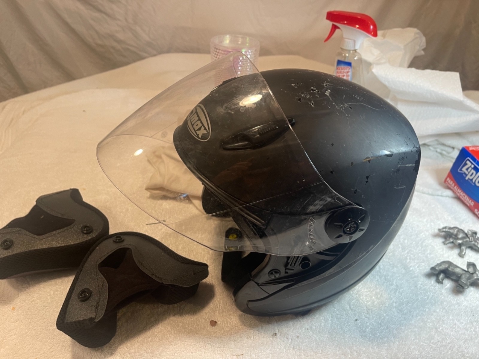 GMAX Matte Black DOT 17S Motorcycle Helmet | eBay