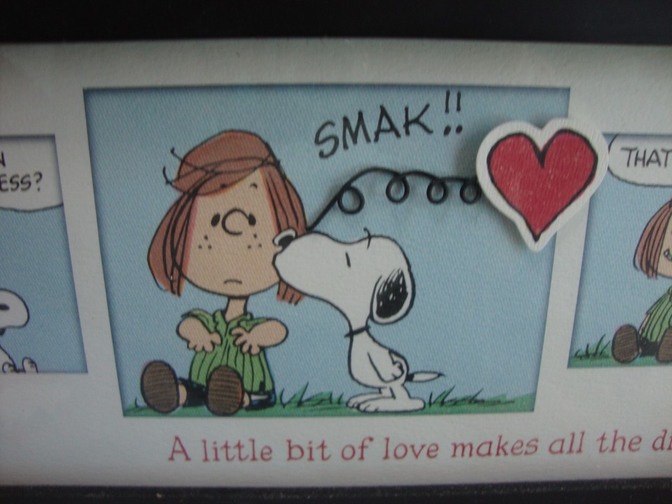 Peanuts Hallmark Comic Strip Picture Snoopy & Peppermint Patty "SMAK ...