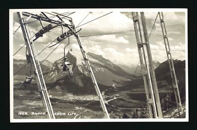 Banff Chair Lift - View of Banff chair lift and townsite Canada Old ...