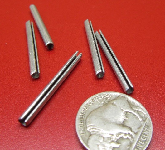 Zinc Plate Steel Slotted Roll Spring Pin, 1/8" Dia x 1 1/4" Length, 100 ...