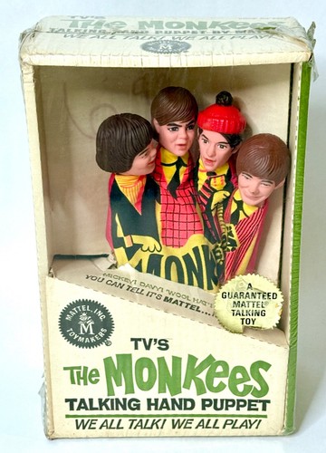The Monkees Vintage Talking Hand Puppet Mattel 1966 Original Sealed in ...