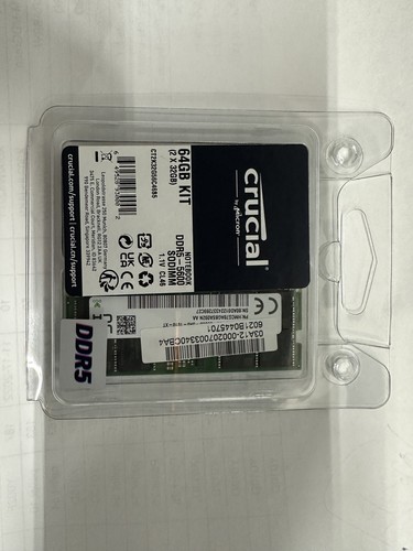Crucial 64GB Kit (2x 32GB) DDR5 5600 PC5-44800 Laptop Memory ...