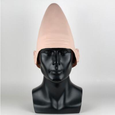 (A)Alien Cone Bald Skin Head Cover Novelty Costume Latex Egg Shaped ...