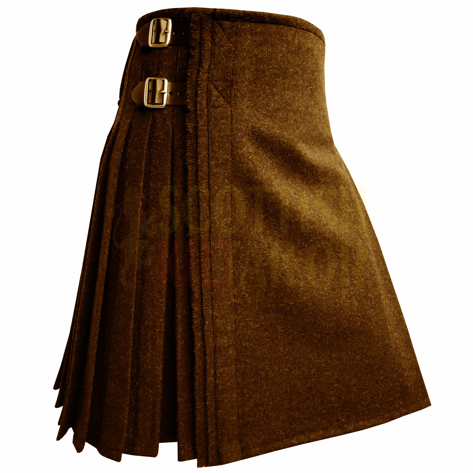 Scottish Handmade Traditional 100% Brown Wool kilt Custom Size kilts ...
