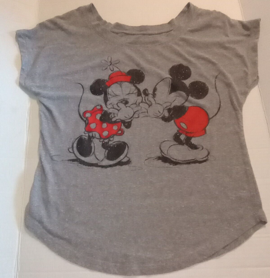 Disney Parks Sparkling Whispering Blushing Minnie Mickey Mouse T-Shirt ...