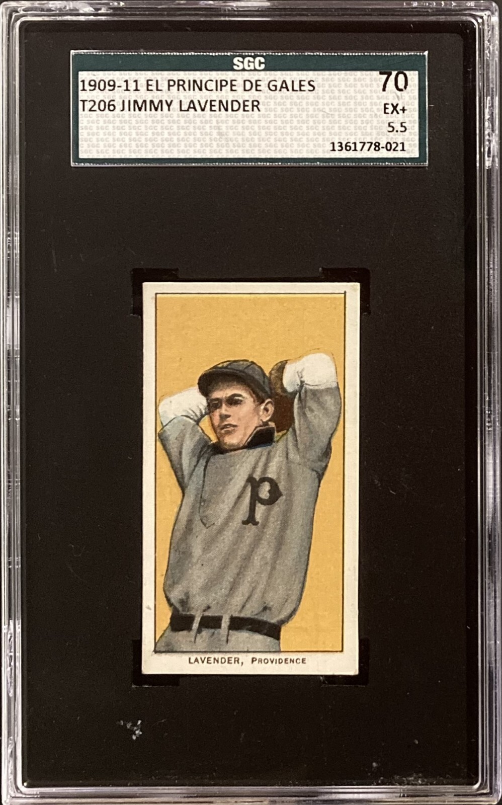 1909-11 T206 El Principe De Gales Jimmy Lavender SGC 70 EX+ 5.5 | eBay