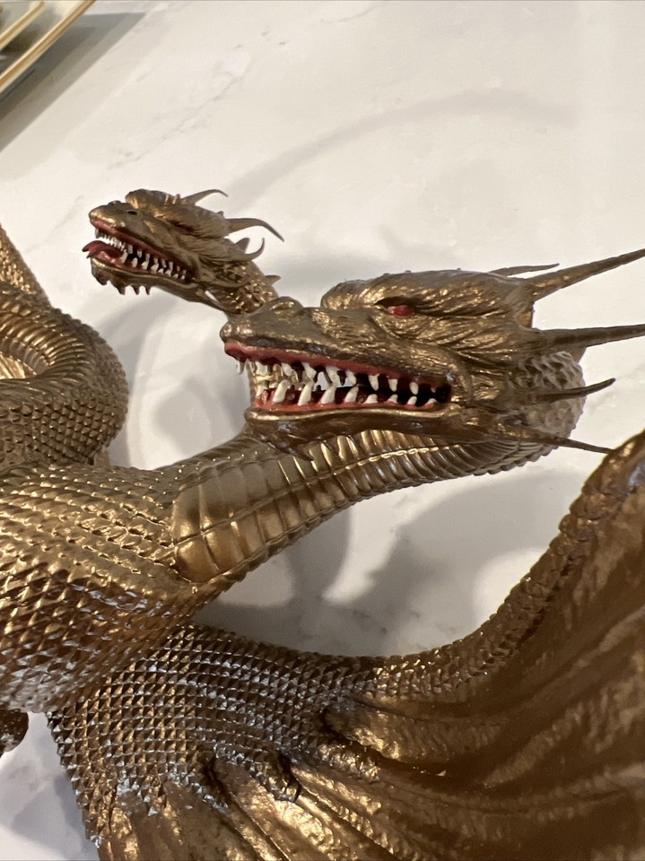 KING GHIDORAH キングギドラ Gold-Tone Plastic Coin Bank Godzilla Toho Diamond ...