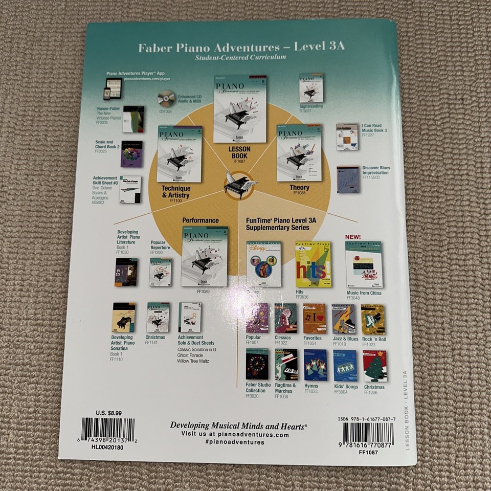 Piano Adventures Lesson Book Level 3A Faber 9781616770877| eBay