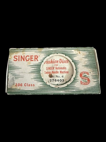 Vintage Singer Flat Fashion Cams 15 16 17 18 Model 306 Box Set No. 4 ...