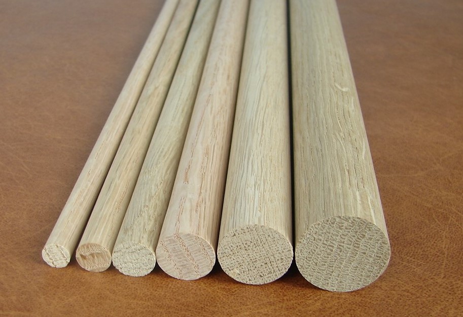 Rundstab Eiche Ø7,8,9,10,11,12,16,20,25,30,35,40,45,50mm x 1000mm ...