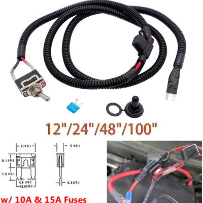 12/24/48/100" Automotive Switched Fuse Switch For Mini 10A &15A Fuse ...