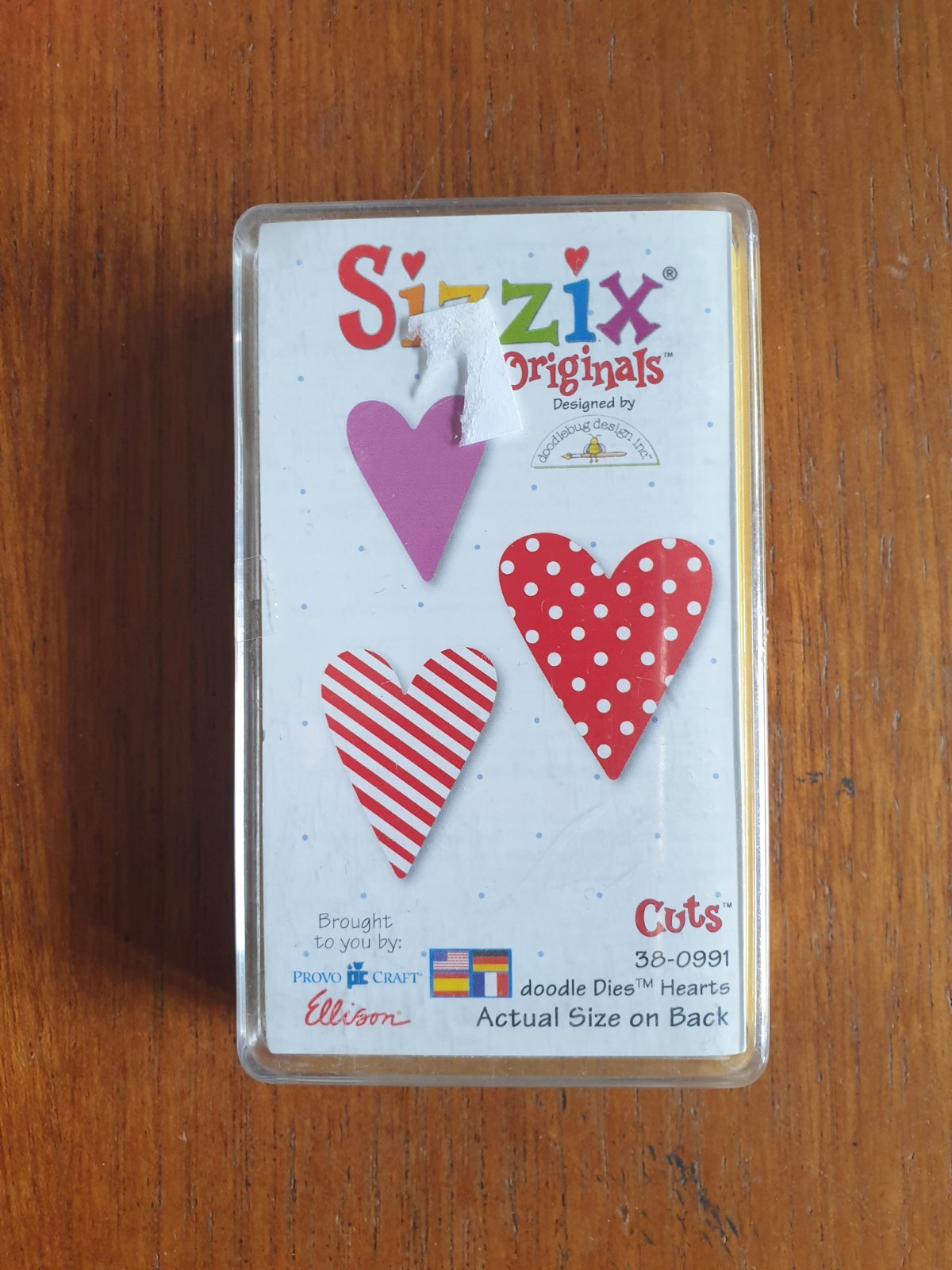 Sizzix Dies, Hearts X2(red/yellow), Celebrate(3 Dies), Hippo And Swirly ...