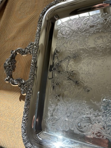 Silver plate Large Platter New Beverly Manor Wilcox IS | eBay