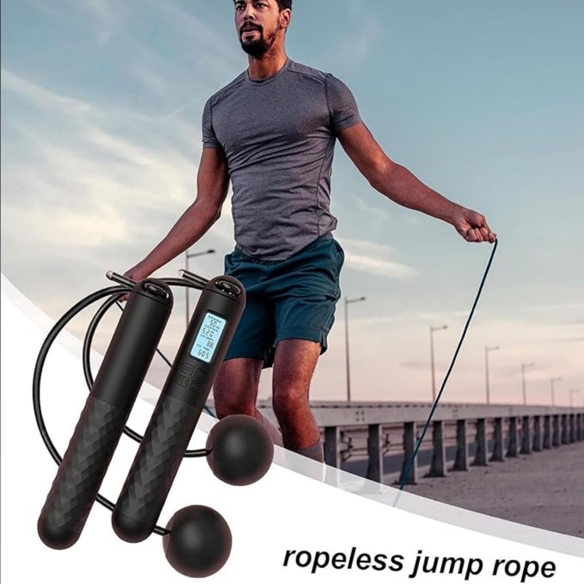 Jump Rope Gym Aerobic Exercise Boxing skipping Adjustable Digital ...
