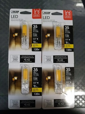 Lot Of 4 Felt Electric LED G9-35 Watt 120V Bulb WARM WHITE #61 | eBay