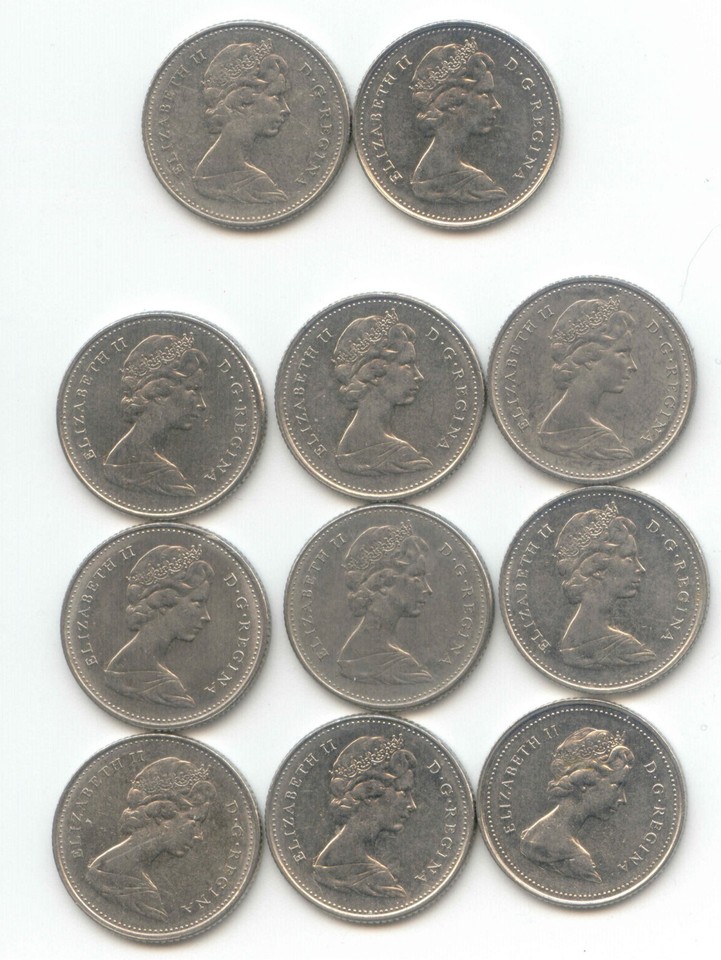 1968 1969 1971-1982 1984-1995 1998-2016 2018-2022 Canadian Dimes 10c 53 ...