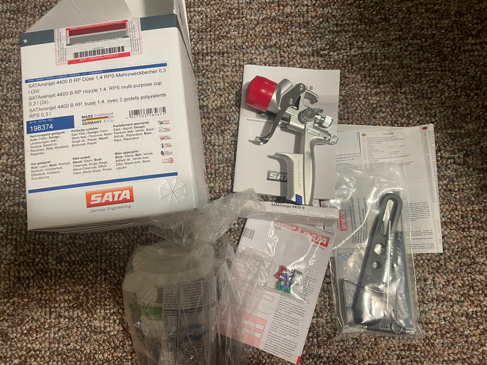 SATA Mini-jet 4400 RP 1.4 SR Spray Gun New | eBay