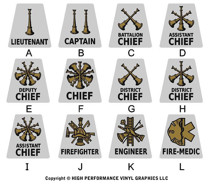 Firefighter Rank Insignia Clip Art