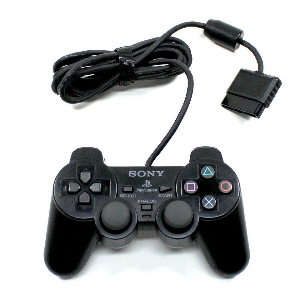 Playstation 2 PS2 Fat Black Game Console Bundle with 1 OEM Controller ...