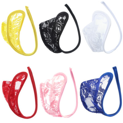 US Men's C-string Thongs Bikini Pouch Sexy Underwear Lingerie Strapless ...