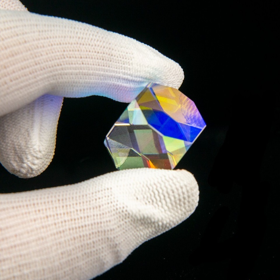 1pcs 20mm RGB X Prism Cross Dichroic Physics Teaching Polyhedron ...