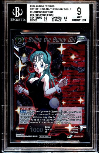 Bulma the Bunny Girl BT10-011 SR BGS 9 Championship 2022 Dragon Ball ...