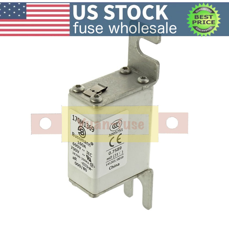 1PCS New Bussmann 170M1369 160A 690V High Speed Square Body Fuse Fast ...
